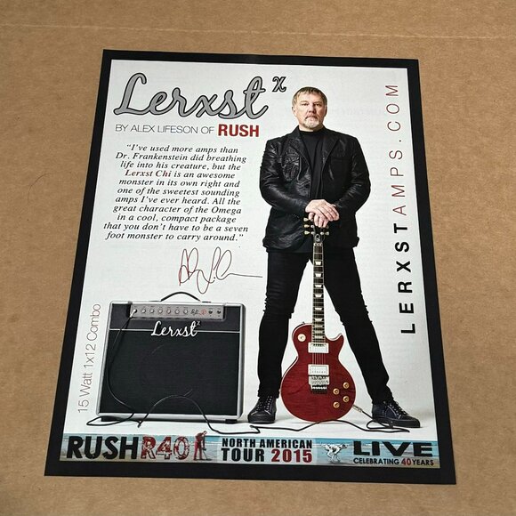 Lerxst | Art | Alex Lifeson Of Rush Lerxst Amps 25 Print Advertisement | Poshmark